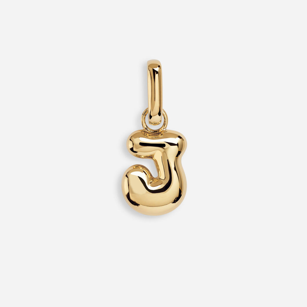 Letter Puffer Charm - J | Camille Brinch Jewellery