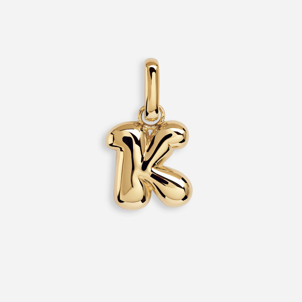 Letter Puffer Charm - K | Camille Brinch Jewellery