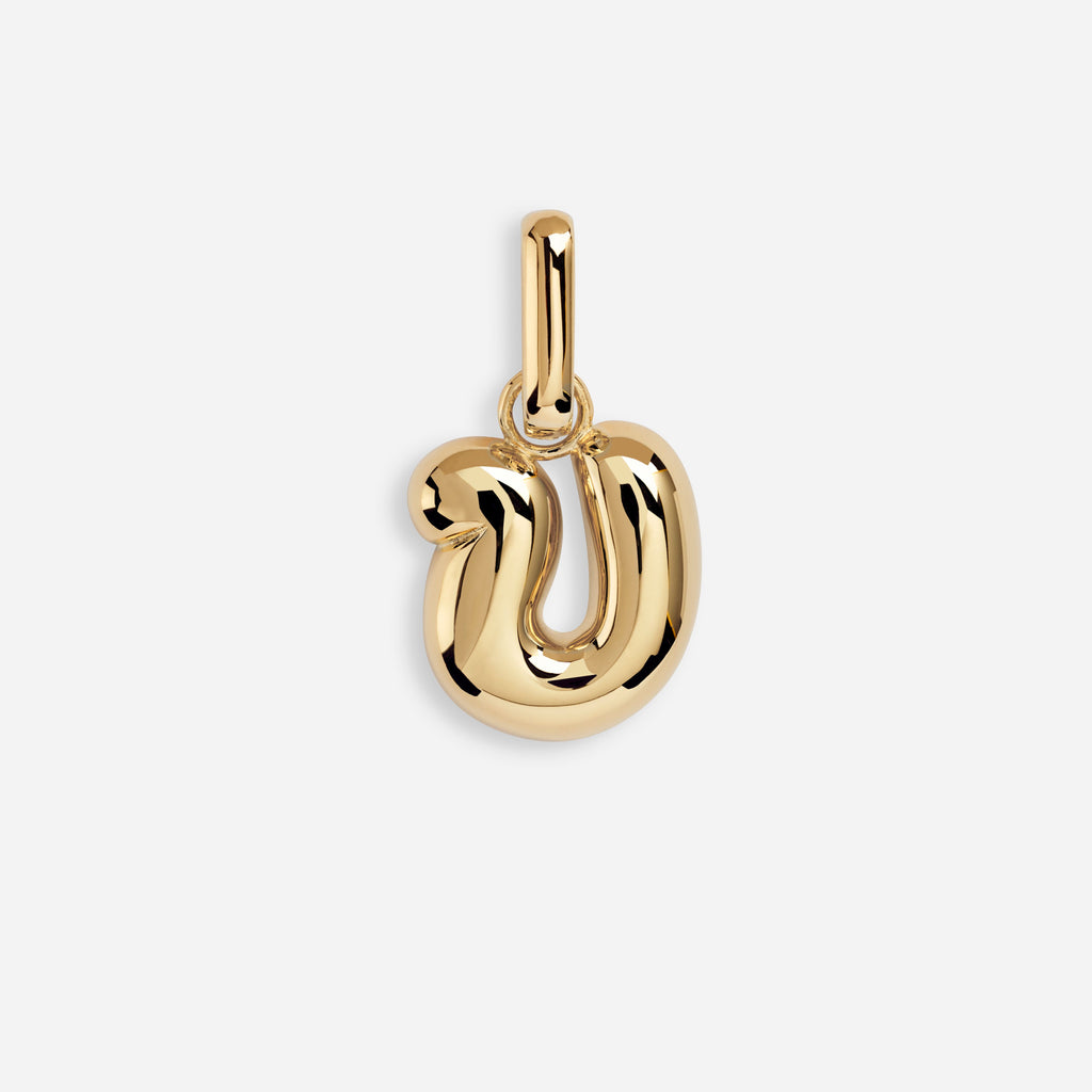 Letter Puffer Charm - U | Camille Brinch Jewellery