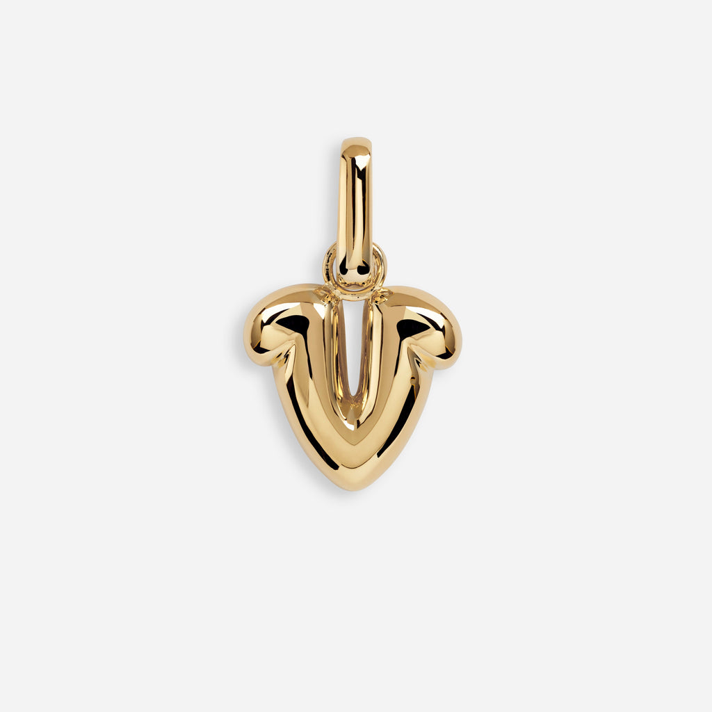 Letter Puffer Charm - V | Camille Brinch Jewellery